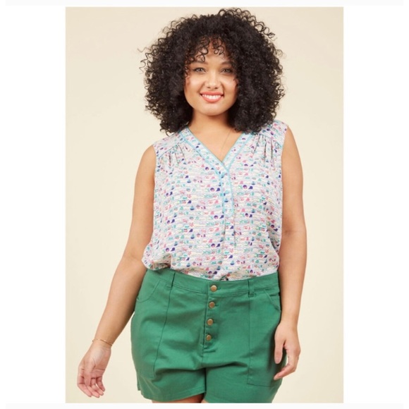 Modcloth | Tops | Modcloth Cafe Au Soleil Swimmer Top | Poshmark